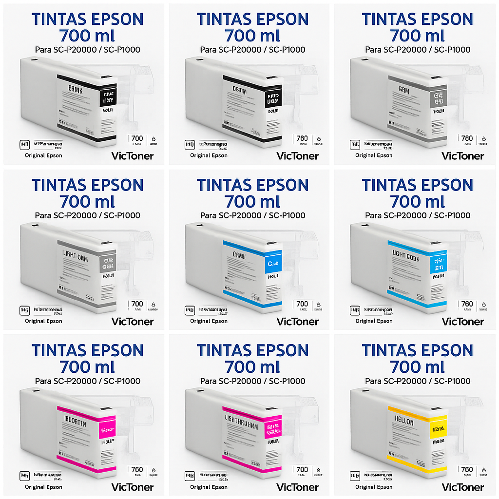 Tinta Epson UltraChrome PRO 700 ml p/ SureColor SC-P20000 / SC-P10000 ...